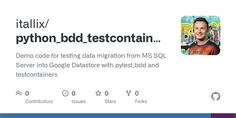 github itallix python bdd testcontainers demo demo code for testing