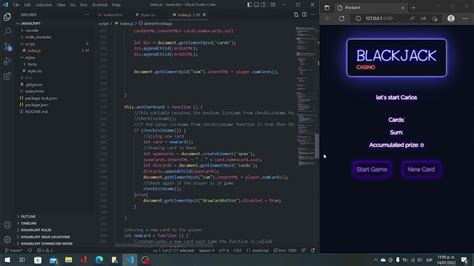 Blackjack Game Javascript Lab Youtube