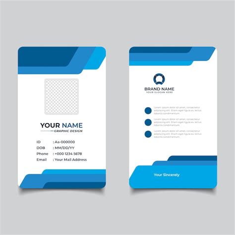 현대적이고 깨끗한 명함 템플릿 디자인 프리미엄 벡터