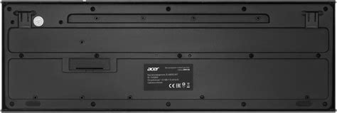 Комплект клавиатура+мышь Acer OKR120 черный/черный (zl.kbdee.007 ...