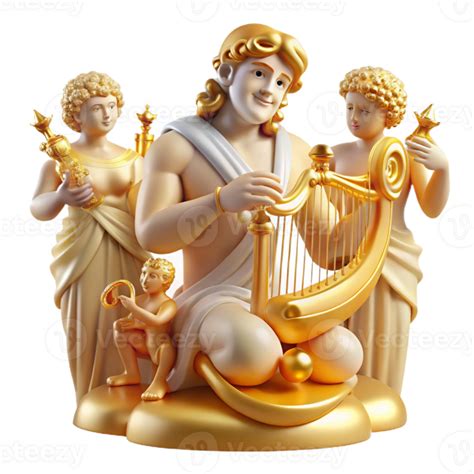 Extraordinary Artistic Apollo Playing His Lyre On Mount High Resolution 60324251 Png