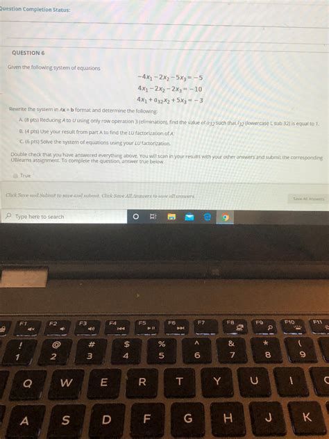 solved question completion status question 6 given the