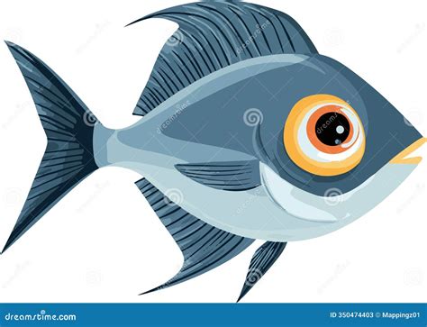 Simple Vector Bony Fish Clipart Stock Vector Illustration Of Graphic