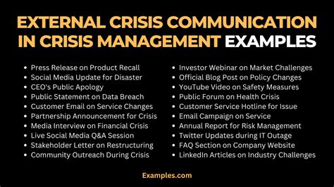 19 External Crisis Communication In Crisis Management Examples