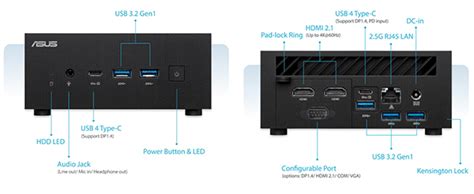 Asus Pn Mini Pc Barebone Kit Amd Ryzen H Pn R Barebones Mwave