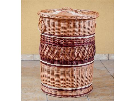 Кошик для бiлизни купити плетений з лози Круглий Львів Київ меблі з лози Закарпаття