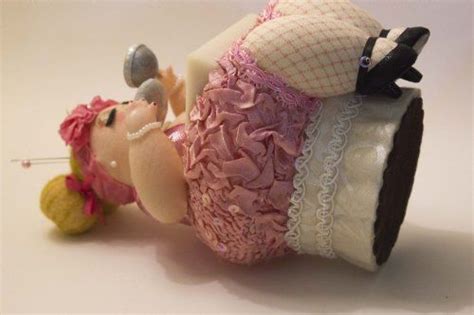 Candy Annie Thread Lady Felt Pincushions Ooak Pin Cushions