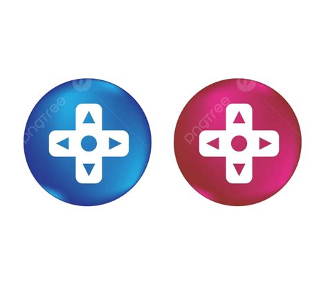 Game Controller Button Isolated Double Case Vector Isolated Double