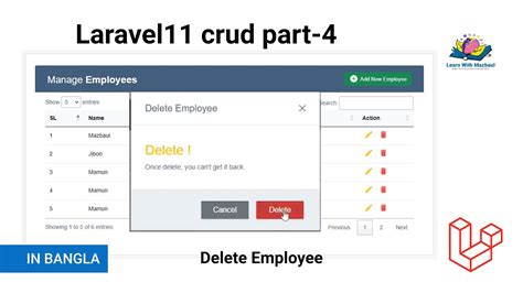 🗑️ Laravel 11 Crud Tutorial Part 4 Delete Data With Sweetalert