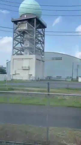On Train Passing By Former Johnson Us Air Force Base In Iruma Japan
