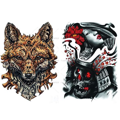 Customizable For Man Woman 3d Back Body Tattoo Sticker Waterproof