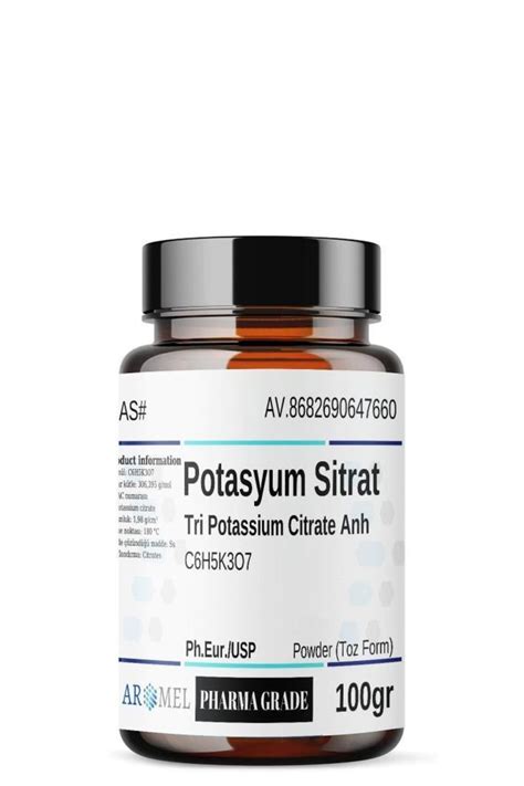 Aromel Potasyum Sitrat | 100 Gr | Tri Potassium Citrate Anh Fiyatı ...