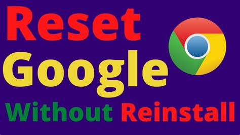 How To Completely Reset Google Chrome Without Reinstall Google Chrome Settings Reset Kaise