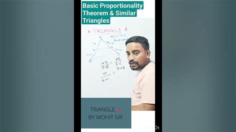 Basic Proportionality Theorem And Similar Triangles Mathematics Class10