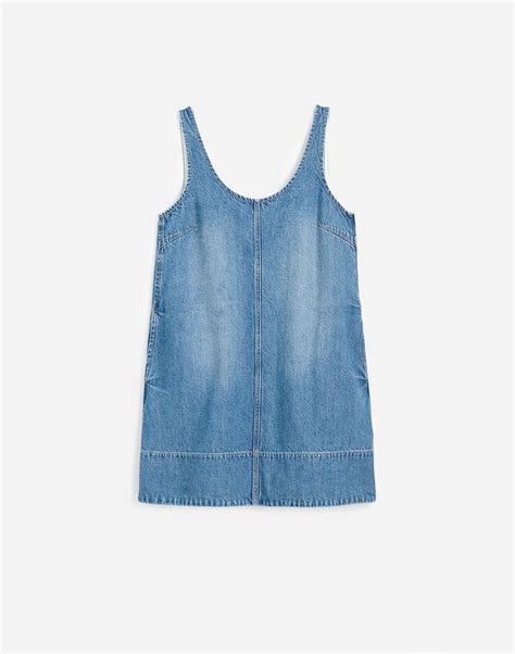 Denim Scoopneck Mini Dress Madewell