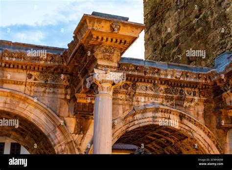 Hadrians Gate Also Known As Üçkapılar In The Old City Of Antalya