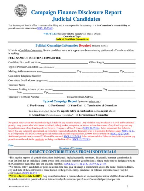 Fillable Online Candidates Where To File Campaign Disclosure Statements Fax Email Print Pdffiller