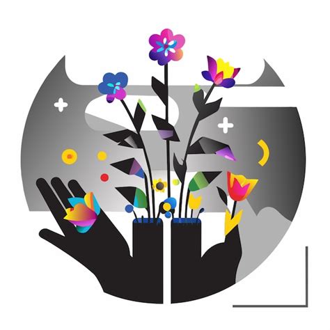 Flowers Vector Illustration Doodle Line Art Premium AI Generated Vector