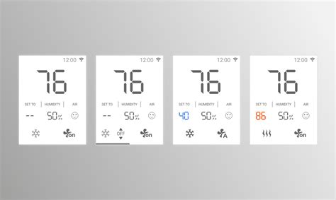 Thermostat Panel Gui Design On Behance