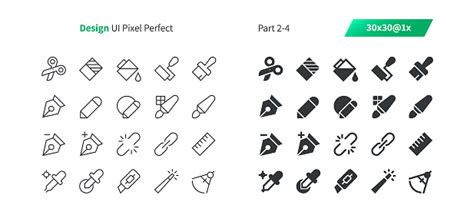 그래픽 디자인 Ui 픽셀 완벽 한 잘 만들어진 벡터 얇은 선 및 고체 아이콘 30 1 X 웹 그래픽 및 애플 리 케이 션에 대