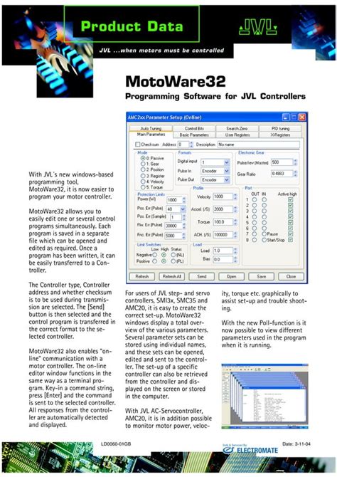 Jvl Motoware32 Programming Software Pdf