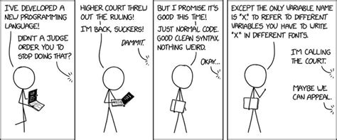 the worst is when you run out of monospaced fonts and have to use