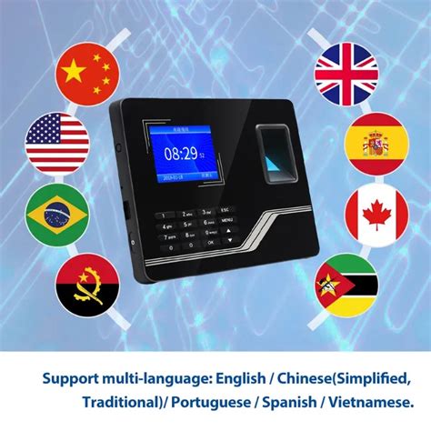 Advanced Time Tracking Device Fingerprint Recognition System For Employee Attendance TCP IP