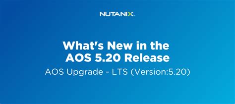Aos Upgrade Lts Version 520 Nutanix Community
