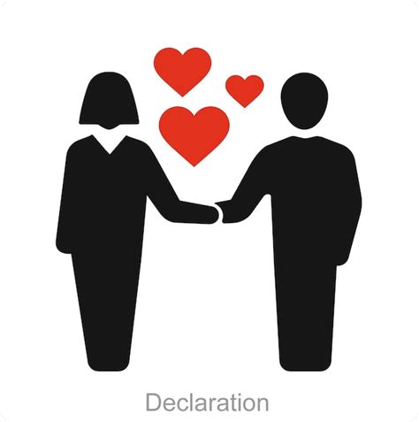 Premium Vector Declaration And Couple Icon Concept