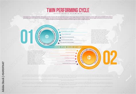 Twin Performing Cycle Infographic Stock Template Adobe Stock