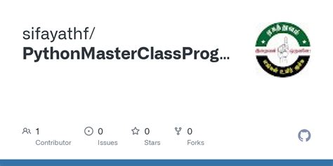 github sifayathf pythonmasterclassprograms