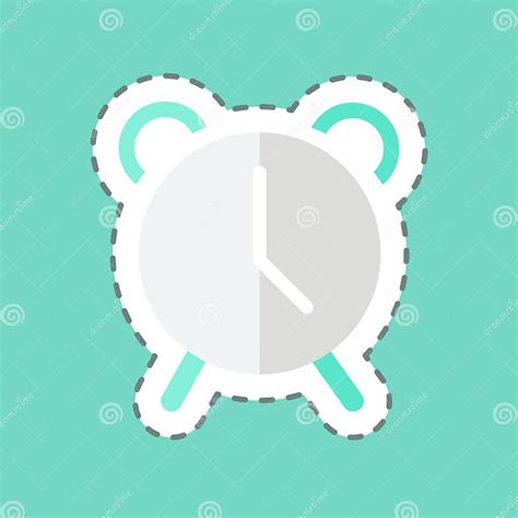 Sticker Line Cut Alarm Suitable For Mobile Apps Symbol Simple Design