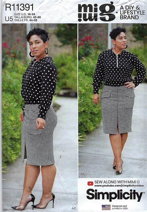 Simplicity Mimi G Pattern 9182r11391~misses Knit Top And Skirt