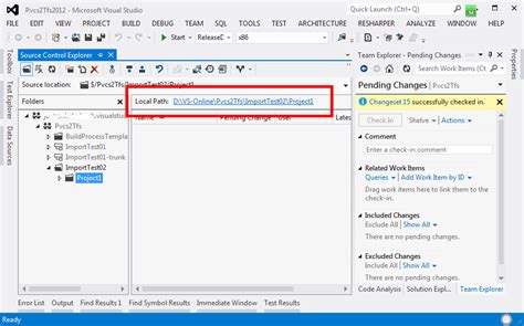 Using Visual Studio Online PVCS To TFS Migration Tool