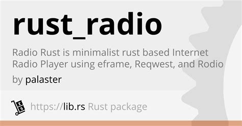 Rust Radio Rust Application Lib Rs Rust Radio Rust Application Lib Rs