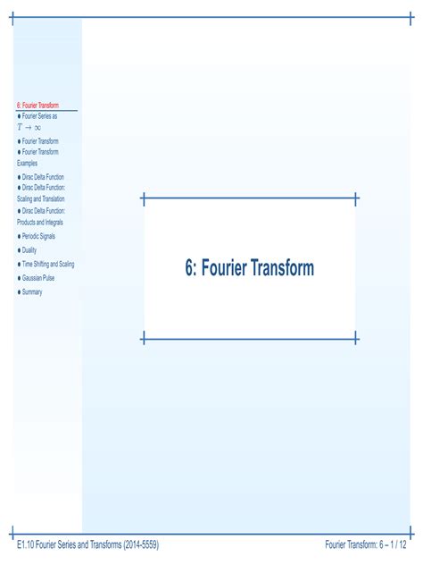 6 Fourier Transform Docslib