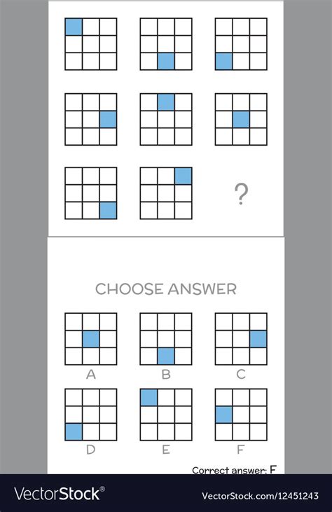 Iq Test Choose Answer Royalty Free Vector Image