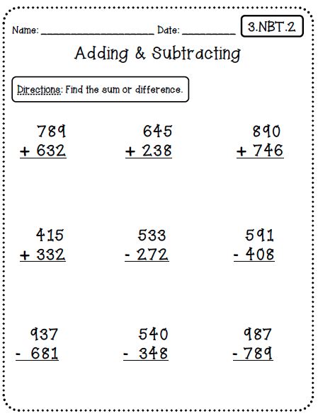 3rd Grade Common Core Math Worksheets