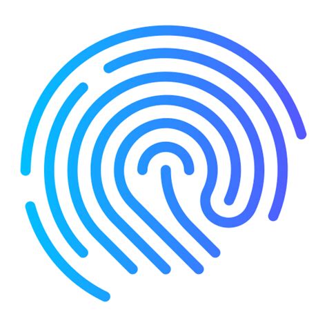Fingerprint Generic Gradient Outline Icon
