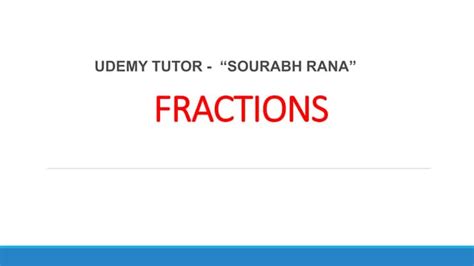 Fractions Ppt