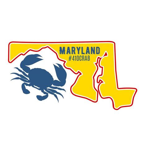 Maryland Blue Crab With 410 Code Perfect For Print Apparel Etc