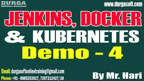 jenkins docker and kubernetes tutorials demo 4 by mr hari on 15