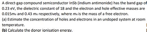 solved a direct gap compound semiconductor insb indium