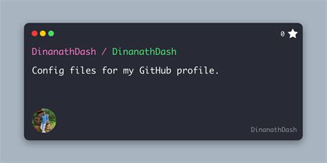 GitHub DinanathDash DinanathDash Config Files For My GitHub Profile