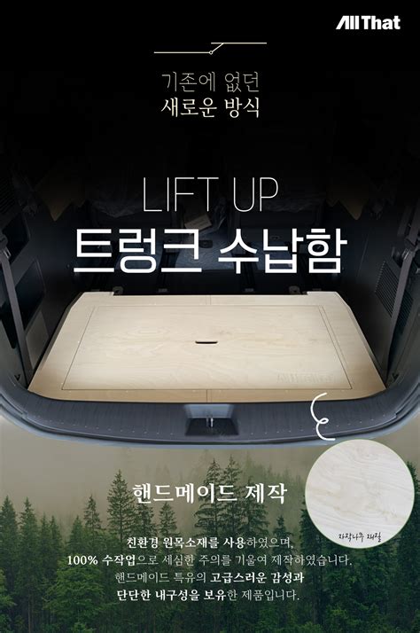 9인승 리프트 업 트렁크 수납함 올댓카니발