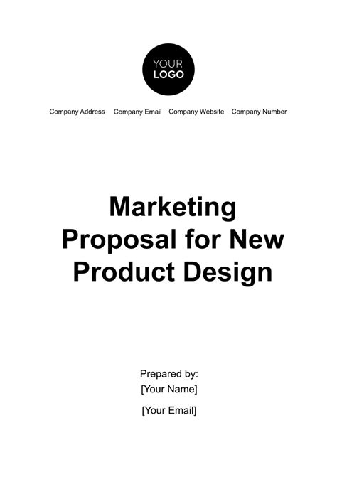 Free Marketing Proposal For New Product Design Template To Edit Online