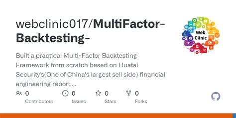 Github Webclinic017multifactor Backtesting Built A Practical Multi