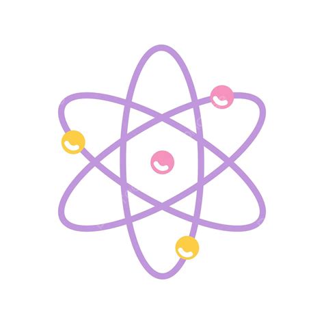 A Vector Flat Illustration On White Background Of Atoms In A School