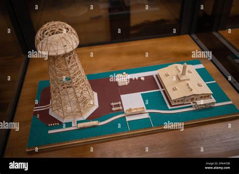 Model Of The Long Island Laboratory With The Wardenclyffe Tower