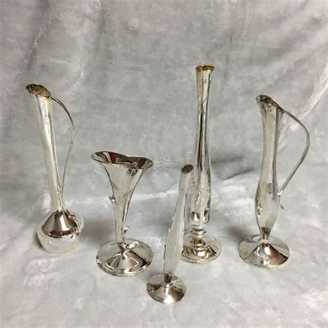 Silverplated Bud Vase Set